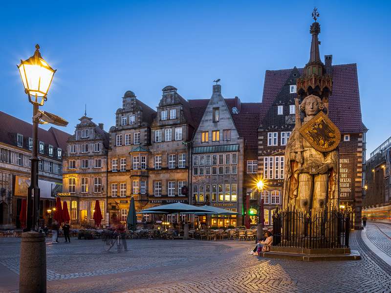 Bremer Roland, Symbol für Freiheit vor dem Rathaus / Marktplatz